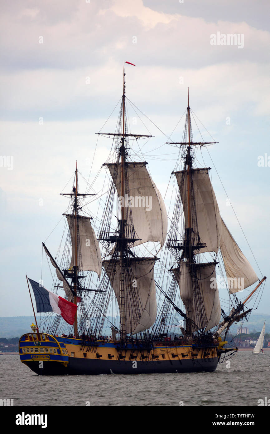 L'Hermione,French, 12-pounde,Concorde-class, frigate, France Navy ...