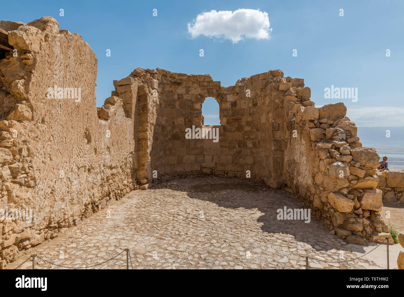 Ruins of the ancient Masada fortress in Israel,build by Herod the great ...