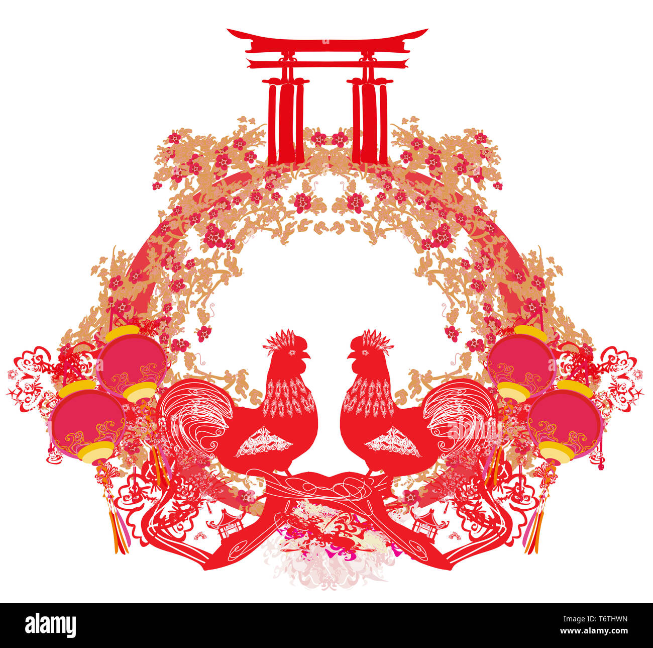 Year of the rooster festival Cut Out Stock Images & Pictures - Alamy