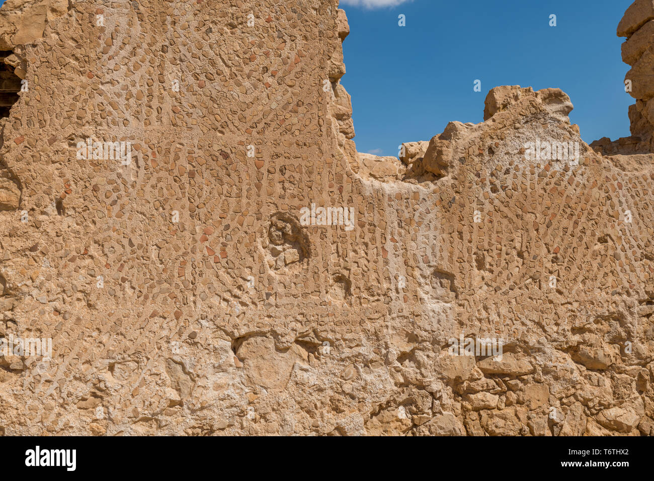Ruins of the ancient Masada fortress in Israel,build by Herod the great ...