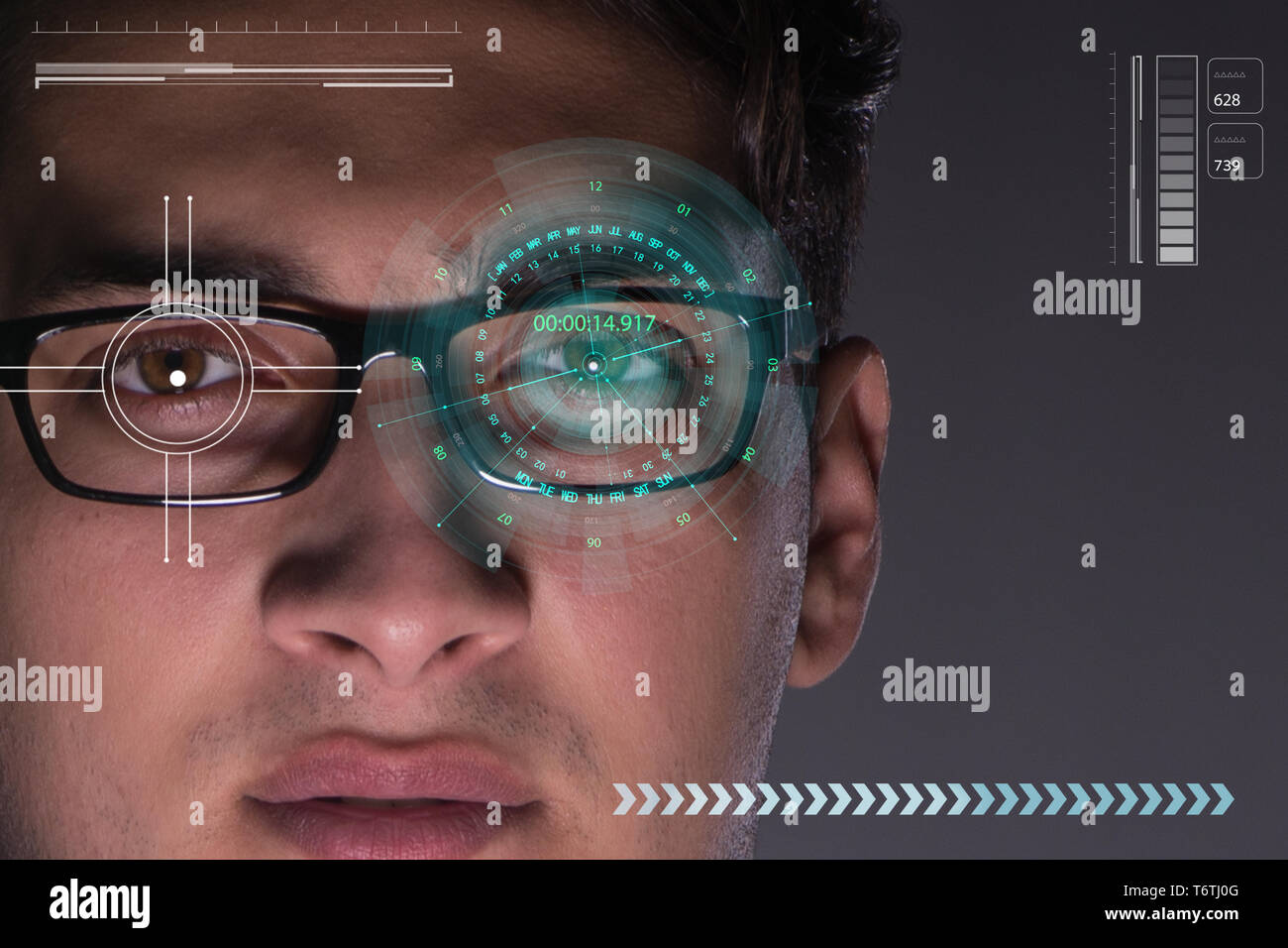 Concept sensor implanted human eye hi-res stock photography and images ...