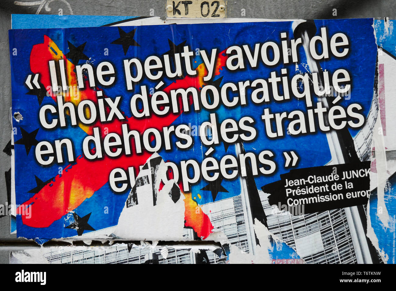 European elections: Left-wing Political posters, Lyon, France Stock ...