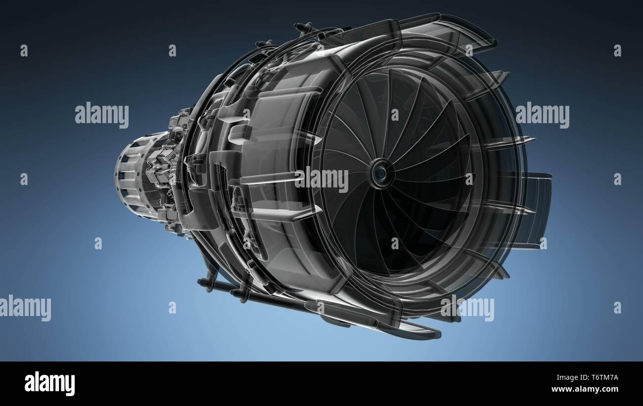 Rotate Jet Engine Turbine Stock Photo - Alamy