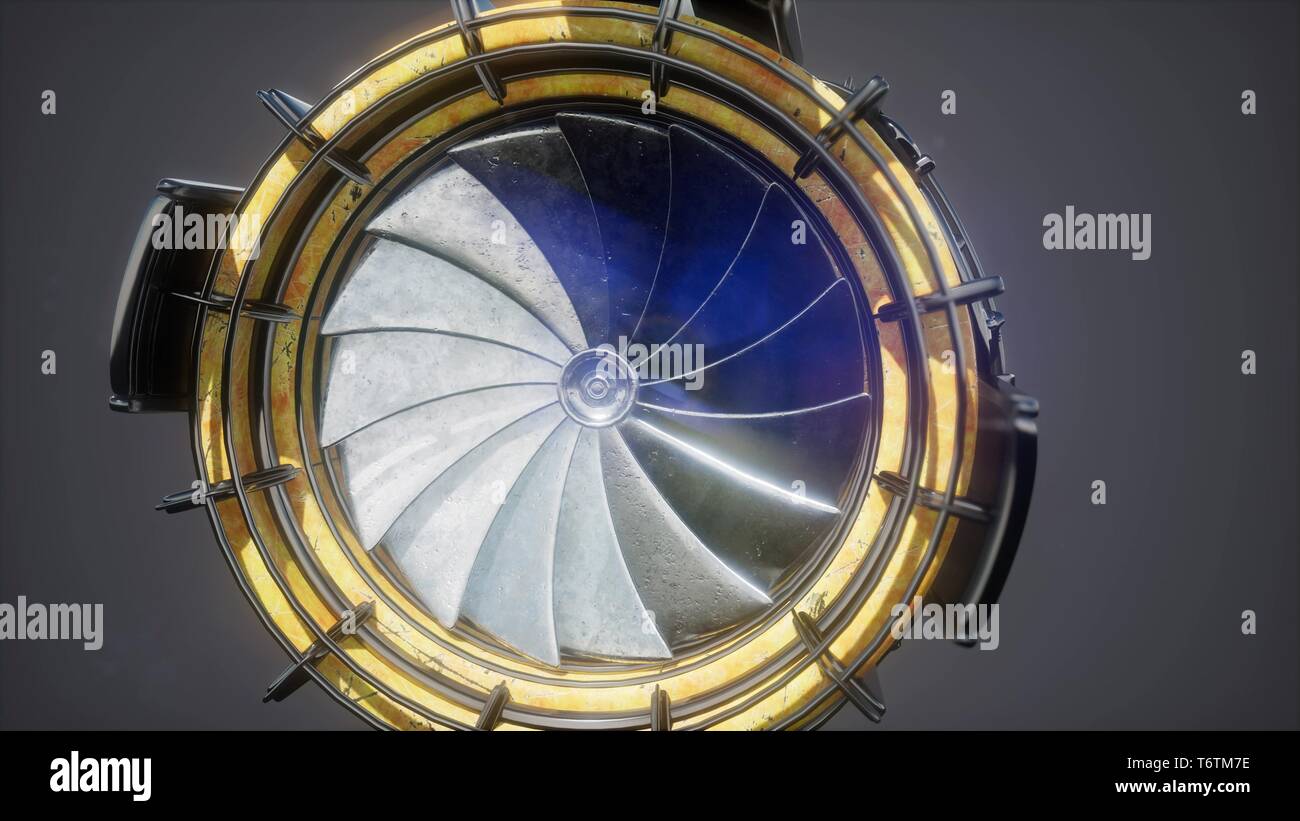 Rotate Jet Engine Turbine Stock Photo - Alamy