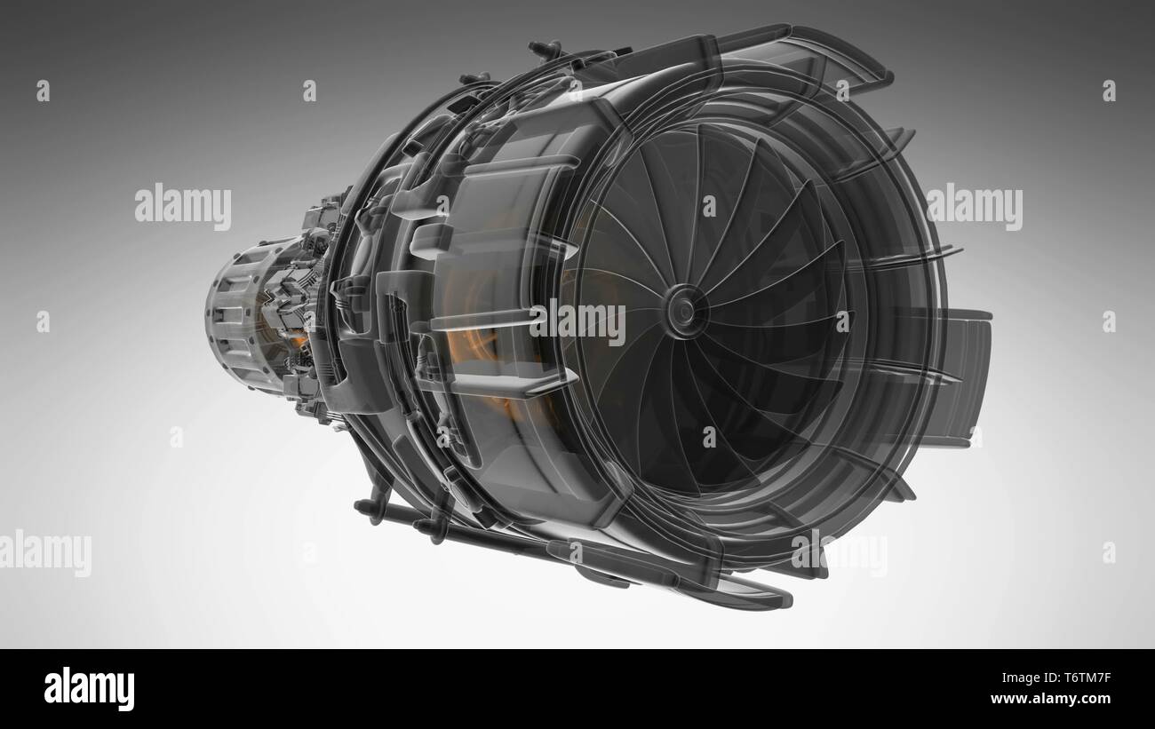 Rotate Jet Engine Turbine Stock Photo - Alamy