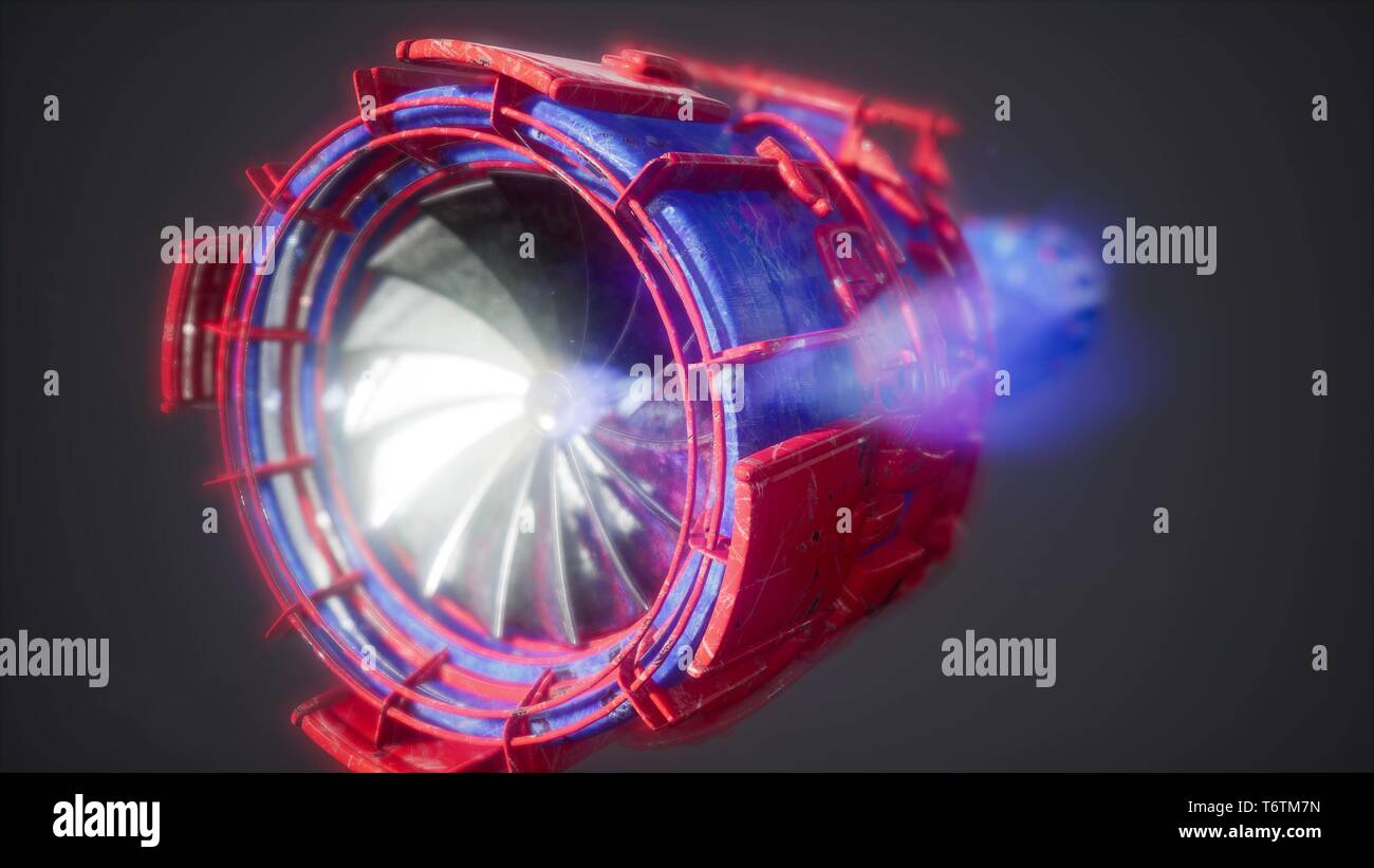 Rotate Jet Engine Turbine Stock Photo - Alamy