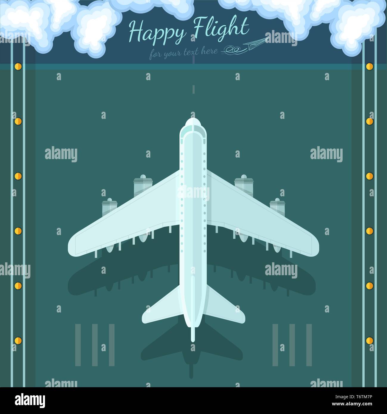 Plane top view Stock Vector Images - Alamy