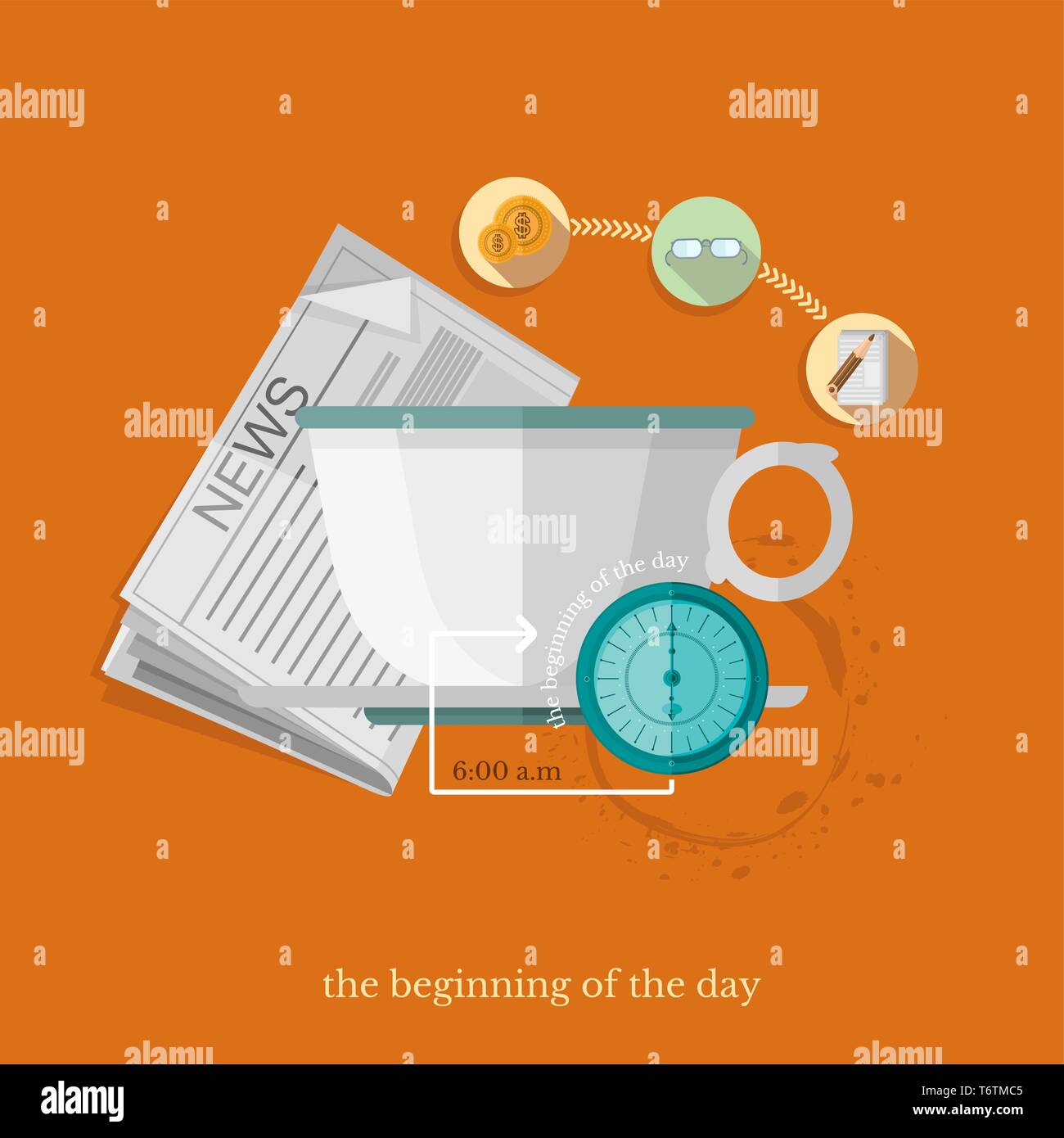 Flat design vector illustration finance and business beginning of the ...