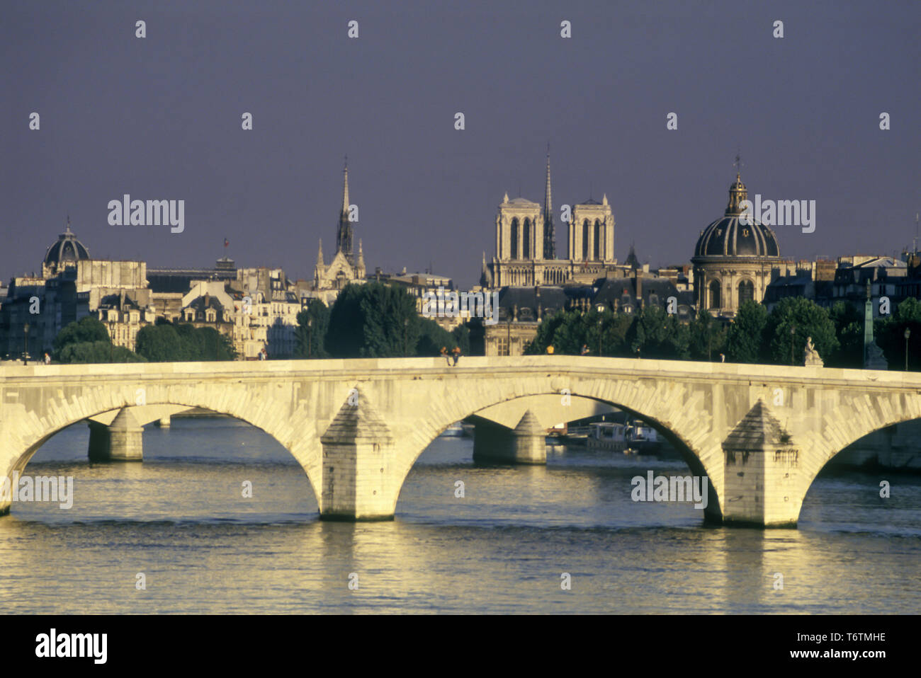 1987 HISTORICAL NOTRE DAME CATHEDRAL PONT ROYAL BRIDGE RIVER SEINE ...