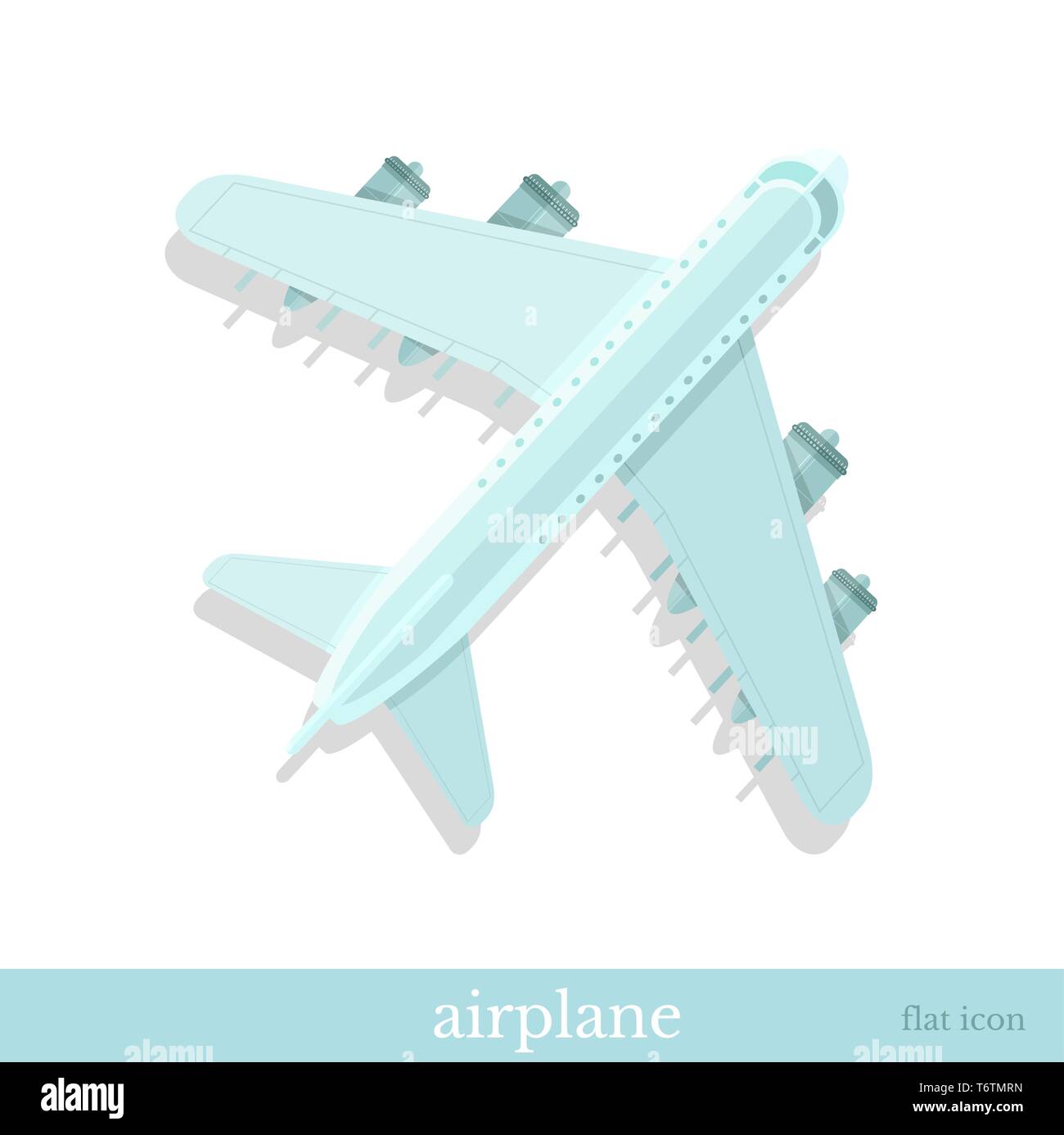 flat icon plane top view object on white Stock Vector Image & Art - Alamy