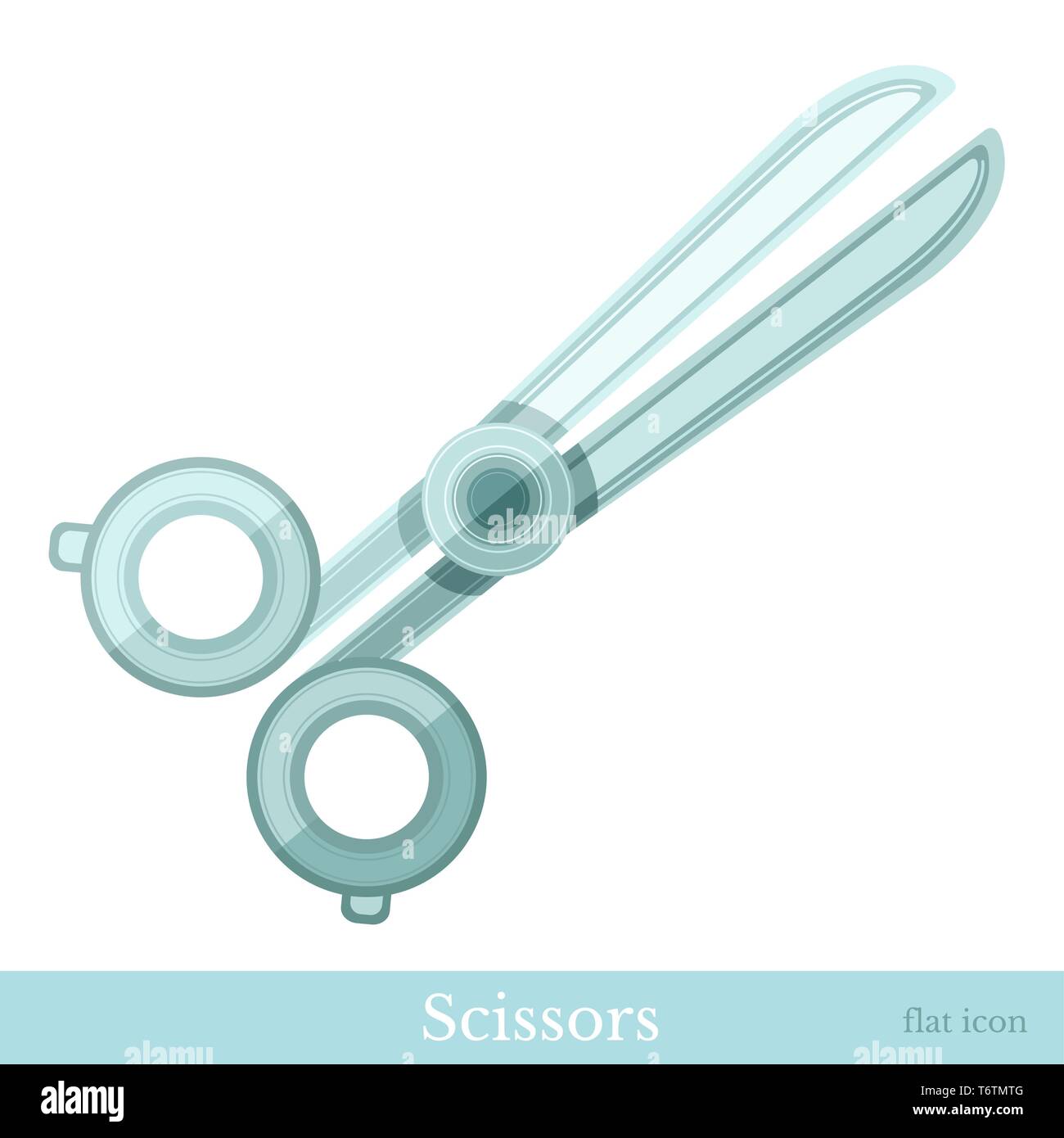 Scissors icon blue vector Stock Vector Images - Alamy