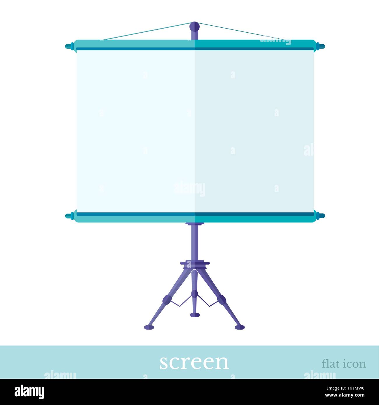 flat icon screen on tripod object on white Stock Vector Image & Art - Alamy