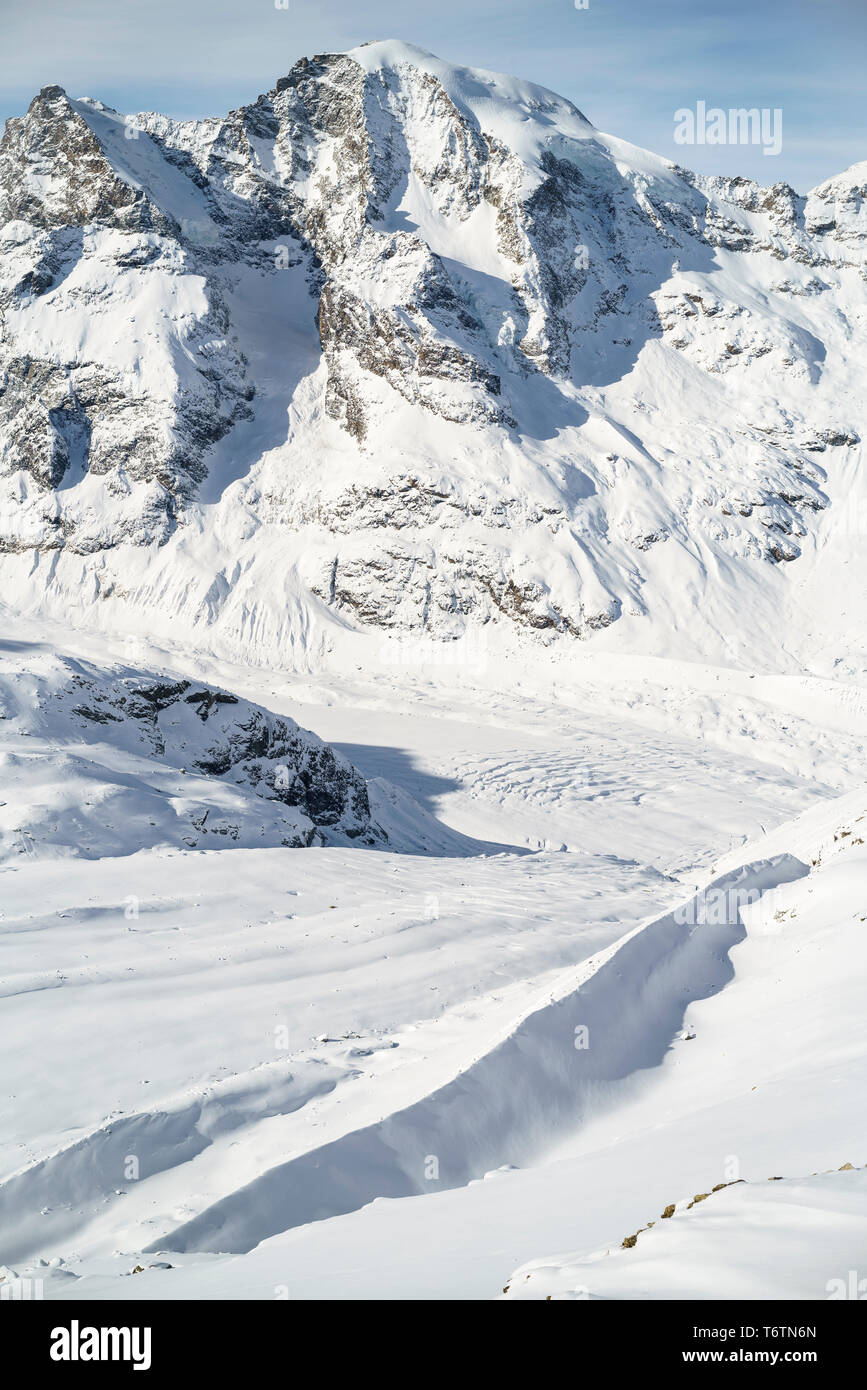 View of the mountain panorama from Diavolezza station Stock Photo - Alamy