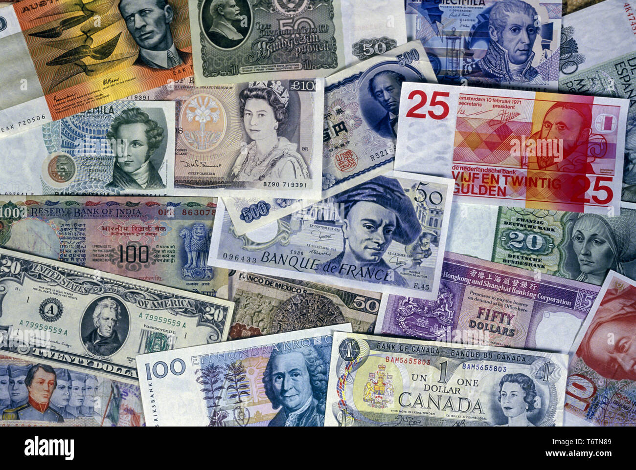 1987 HISTORICAL MONEY NATIONAL CURRENCIES Stock Photo - Alamy