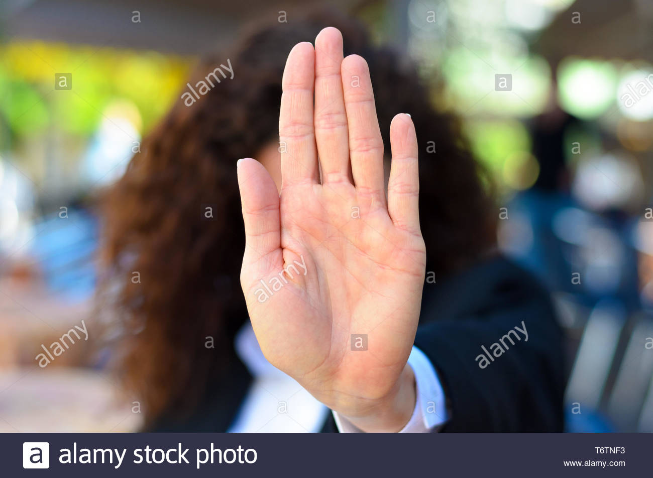 Stop Sign Woman Stock Photos & Stop Sign Woman Stock Images - Alamy