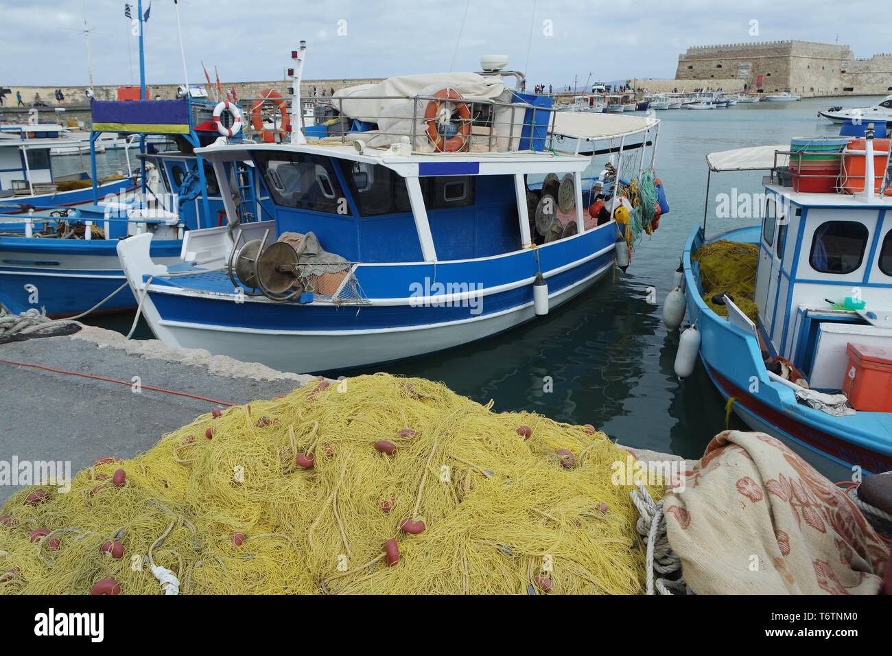 Fishing port in Heraklion, Crete Stock Photo - Alamy