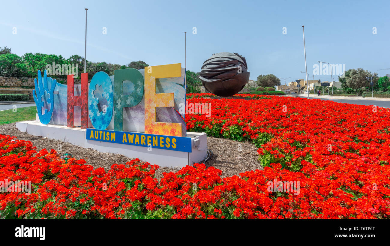 Autism day hope and awareness Stock Photo - Alamy