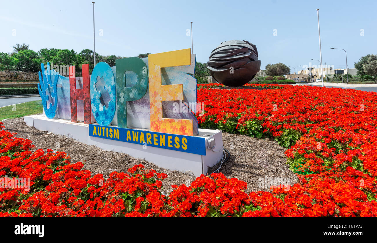 Autism day hope and awareness Stock Photo - Alamy