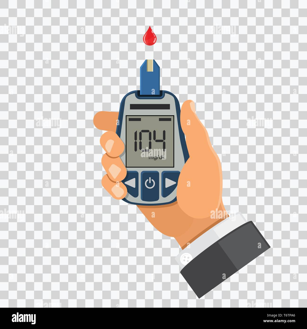 Blood glucose monitor Stock Vector Images - Alamy