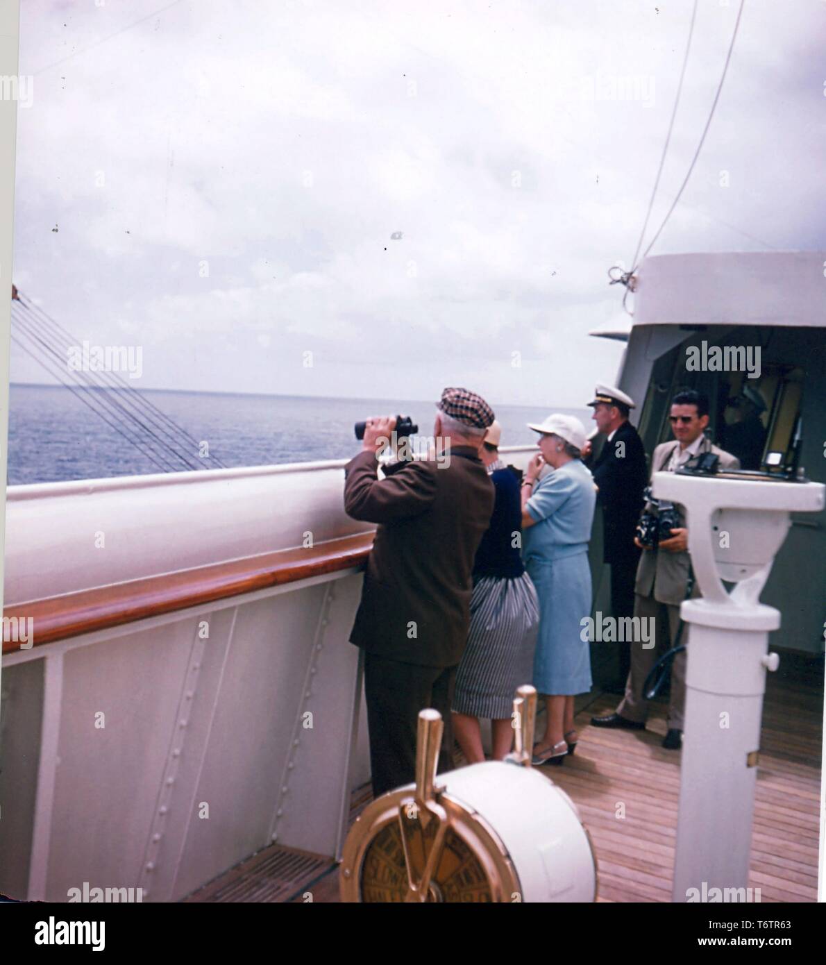 American President Harry Truman, Bess Truman, and Mrs Samuel Rosenman ...