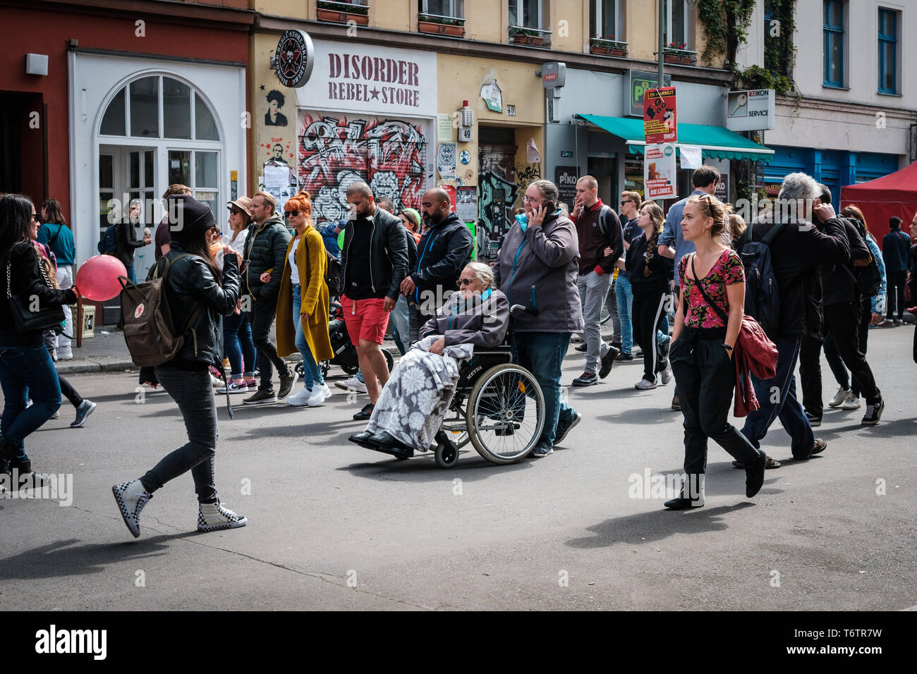 Multicultural crowd people wheelchair hi-res stock photography and ...