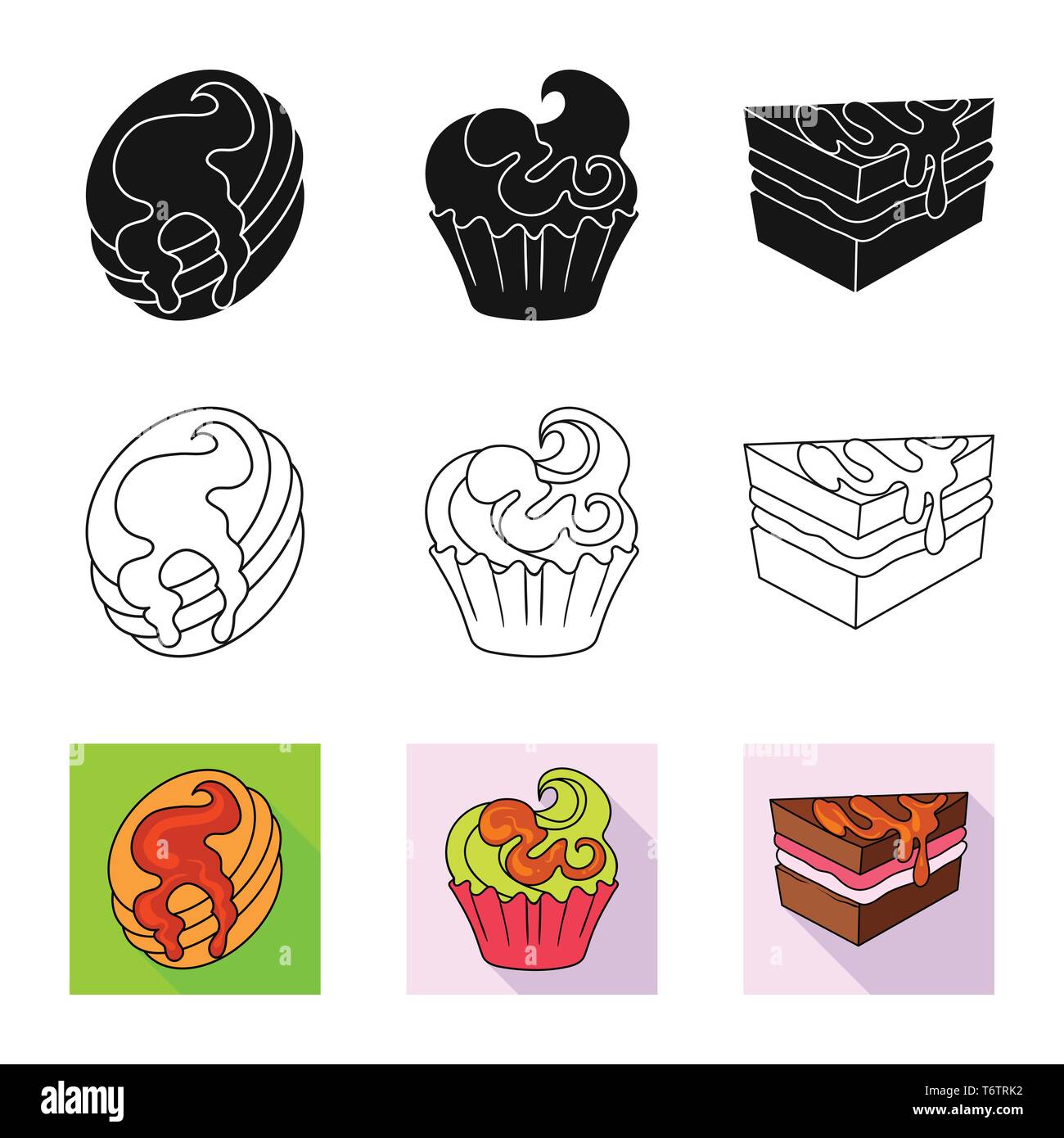 Custard cream filling Stock Vector Images - Alamy