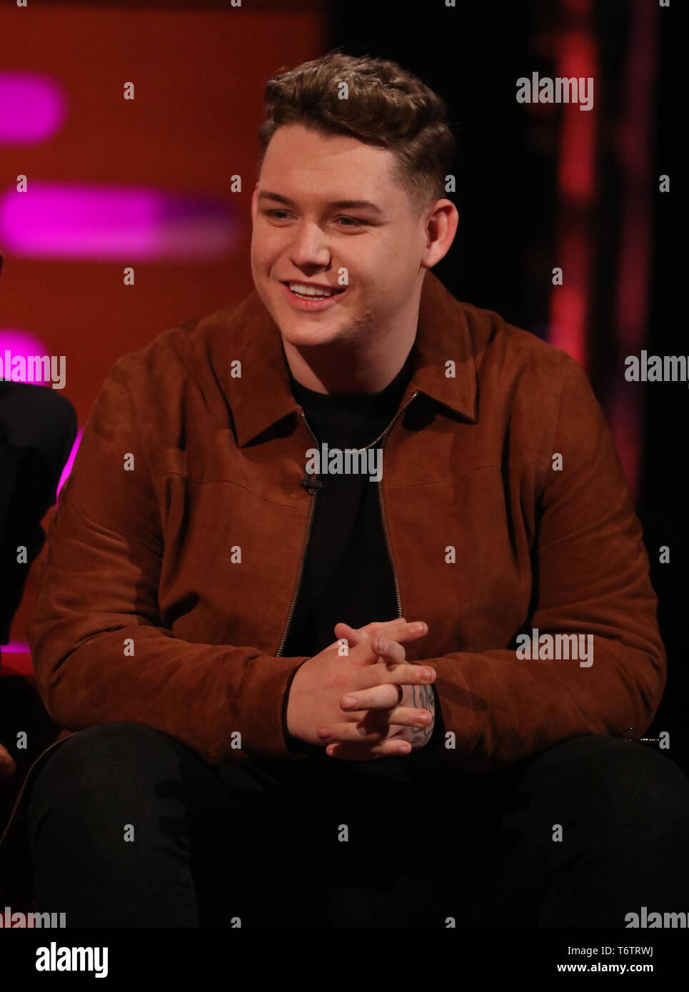 Michael Rice during the filming for the Graham Norton Show at BBC ...
