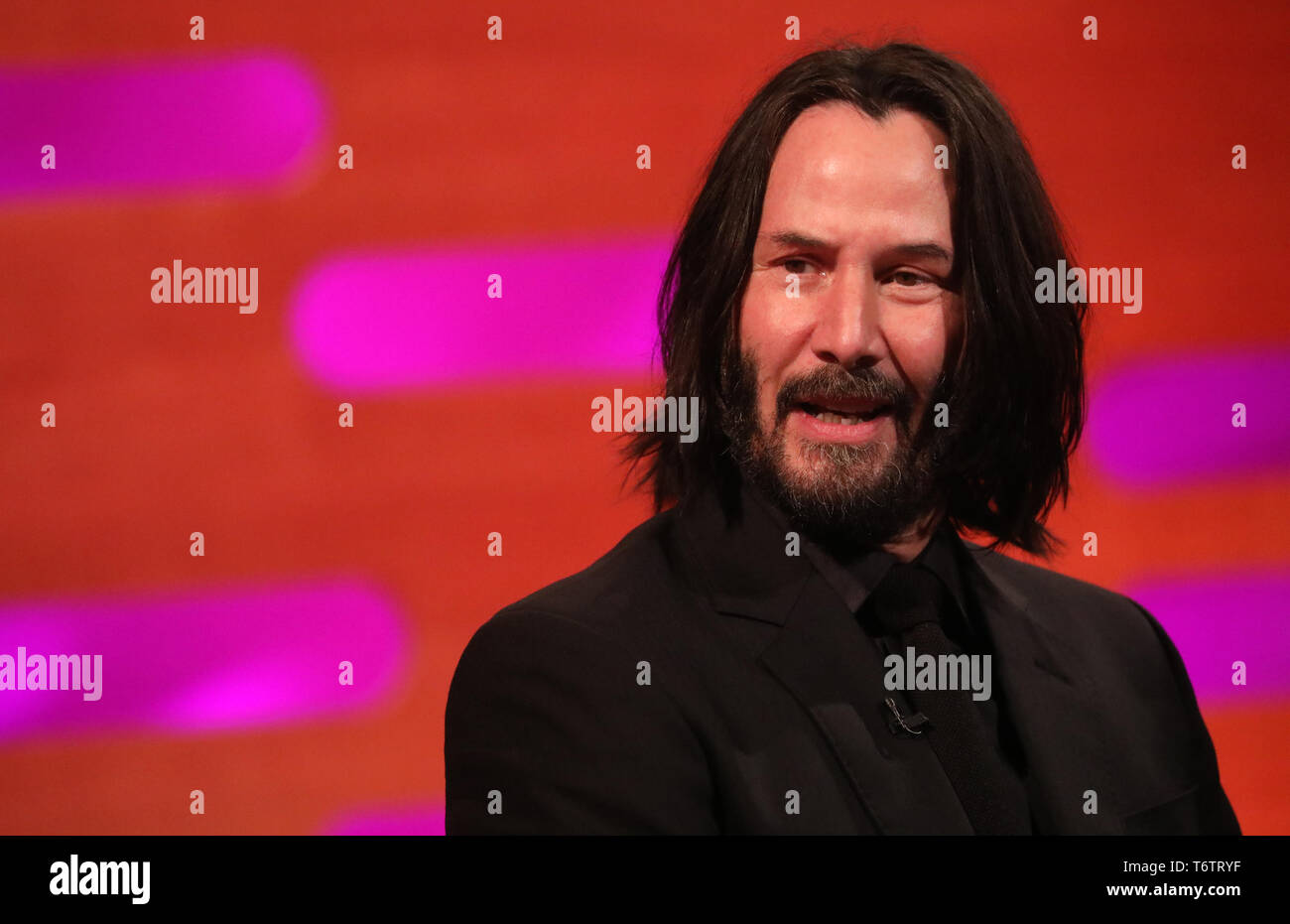 Keanu Reeves during the filming for the Graham Norton Show at BBC ...