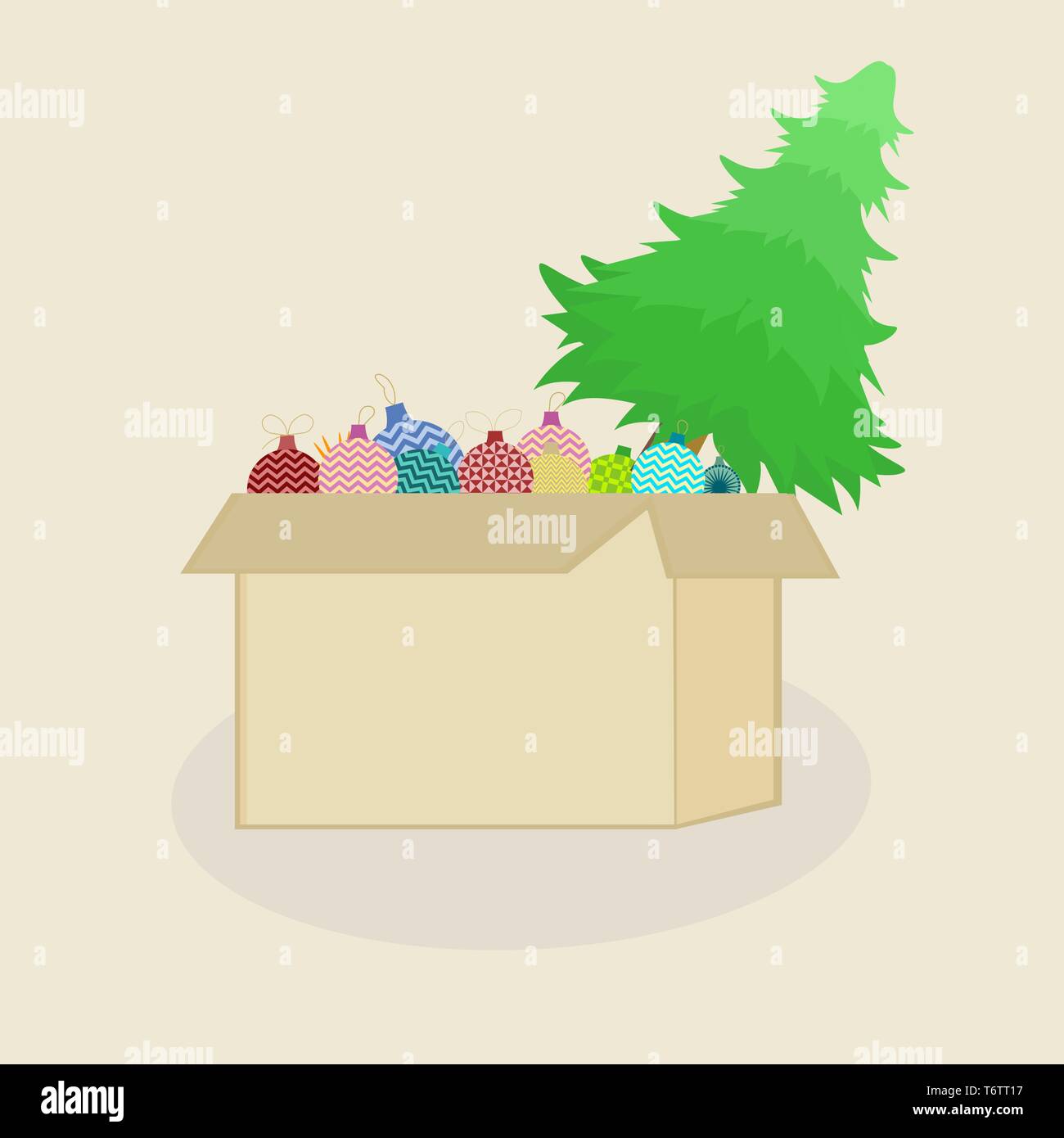 beautiful vector element box box carton box with a bunch of toys balls ...