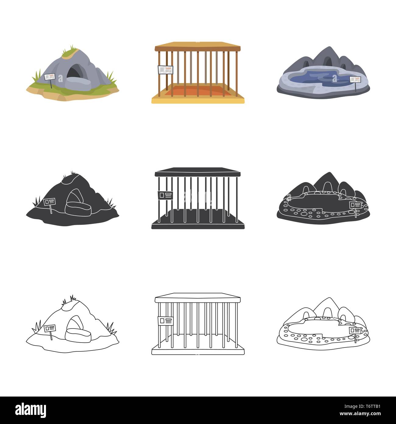 cave,cell,lake,bear,empty,pool,grizzly,jail,water,rock,metal,stone ...