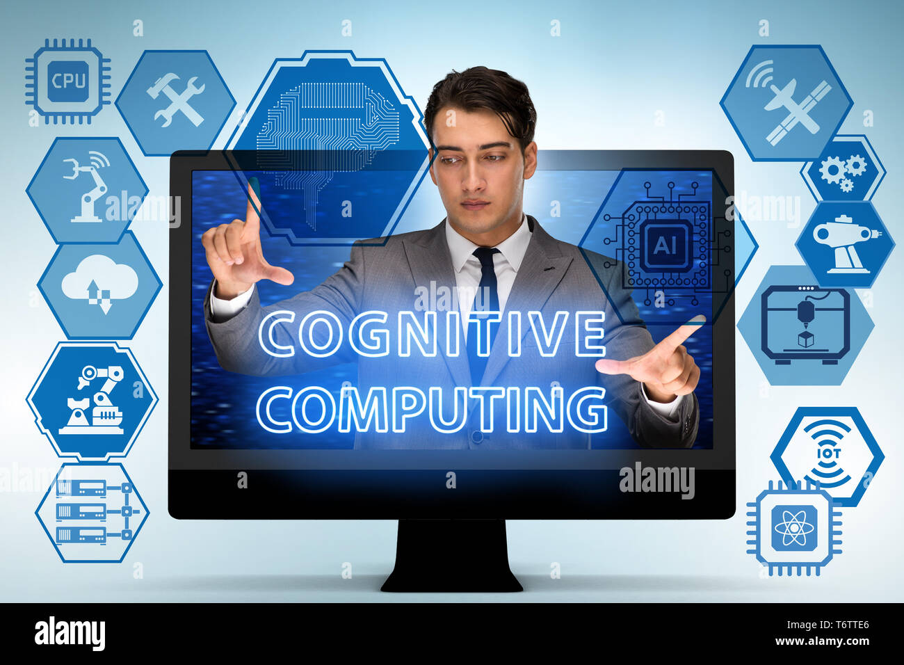 Cognitive computing concept as modern technology Stock Photo - Alamy