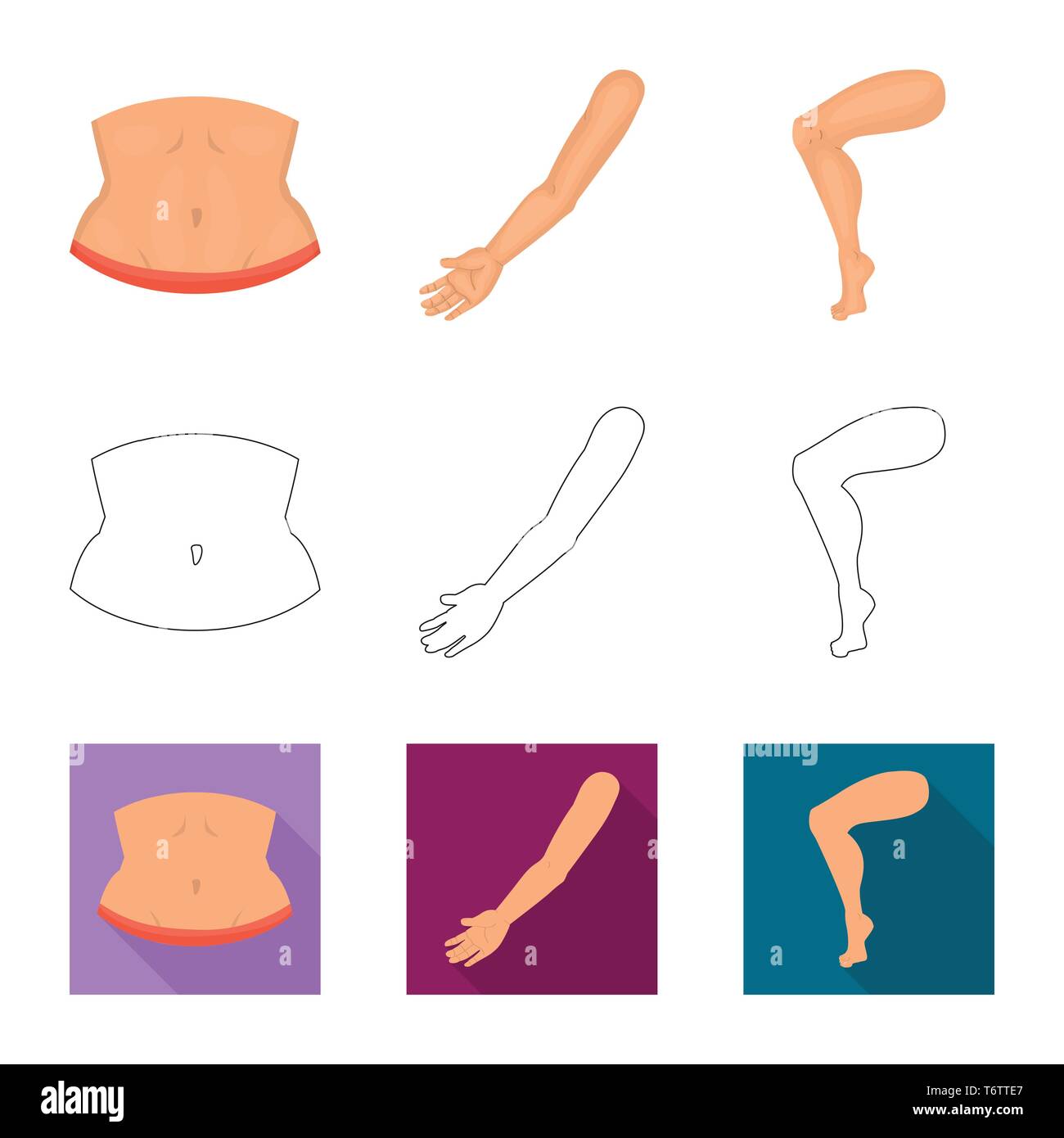 Vector design of body and part logo. Set of body and anatomy stock ...