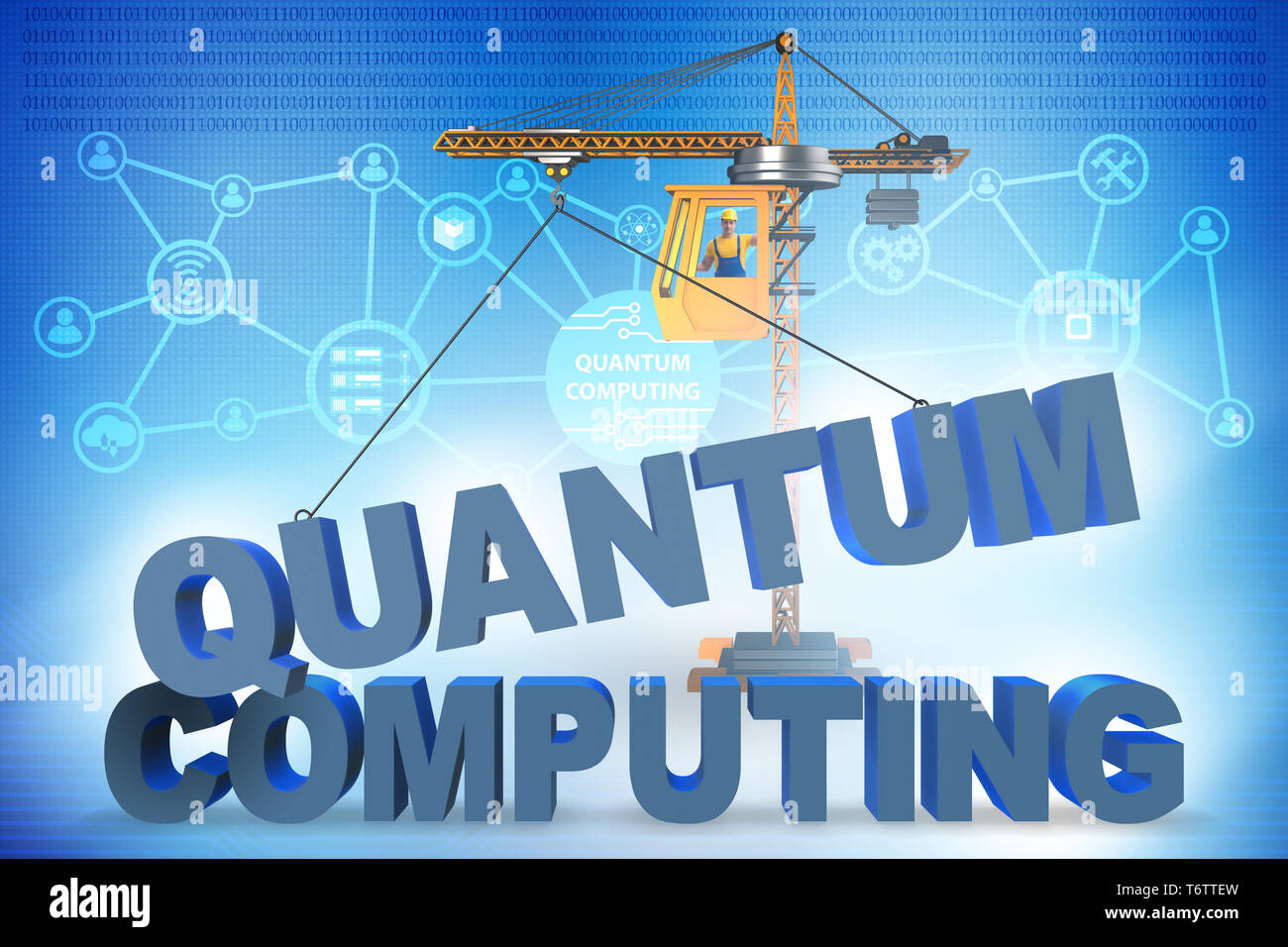 Quantum computing concept - 3d rendering Stock Photo - Alamy