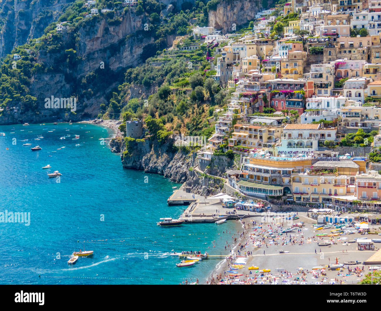 Aerial view of Positano, Italy Stock Photo - Alamy