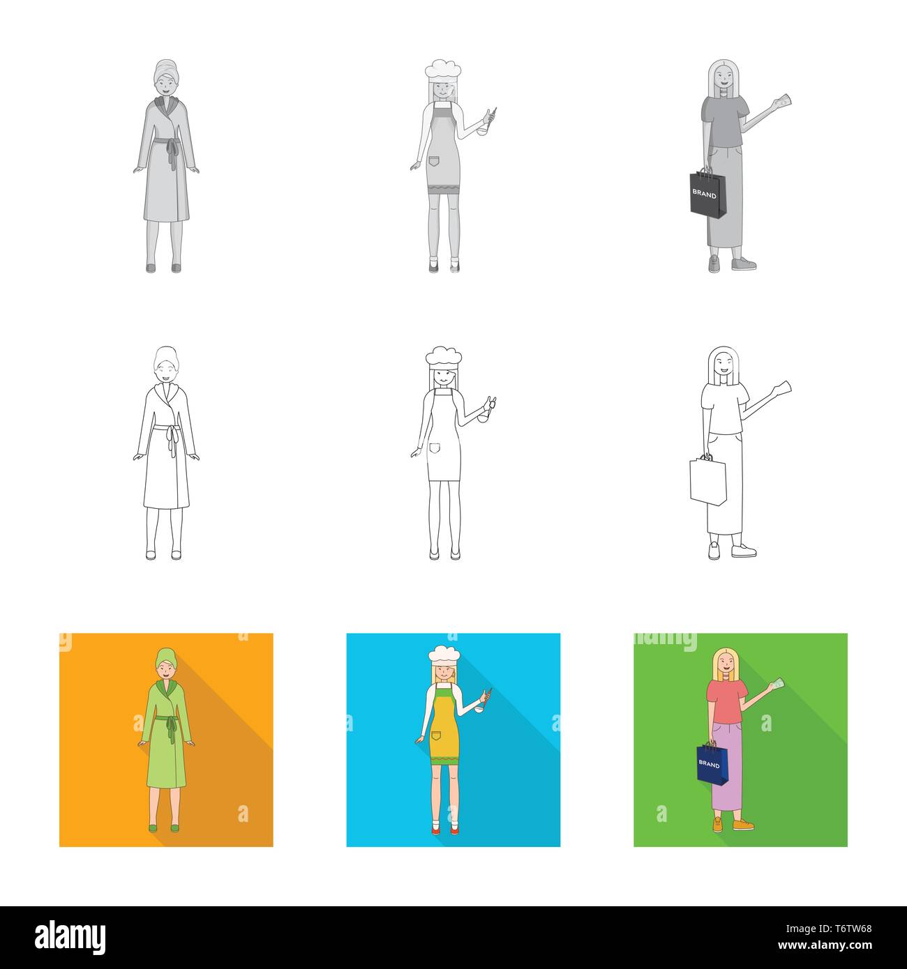 Vector illustration of posture and mood icon. Collection of posture and ...