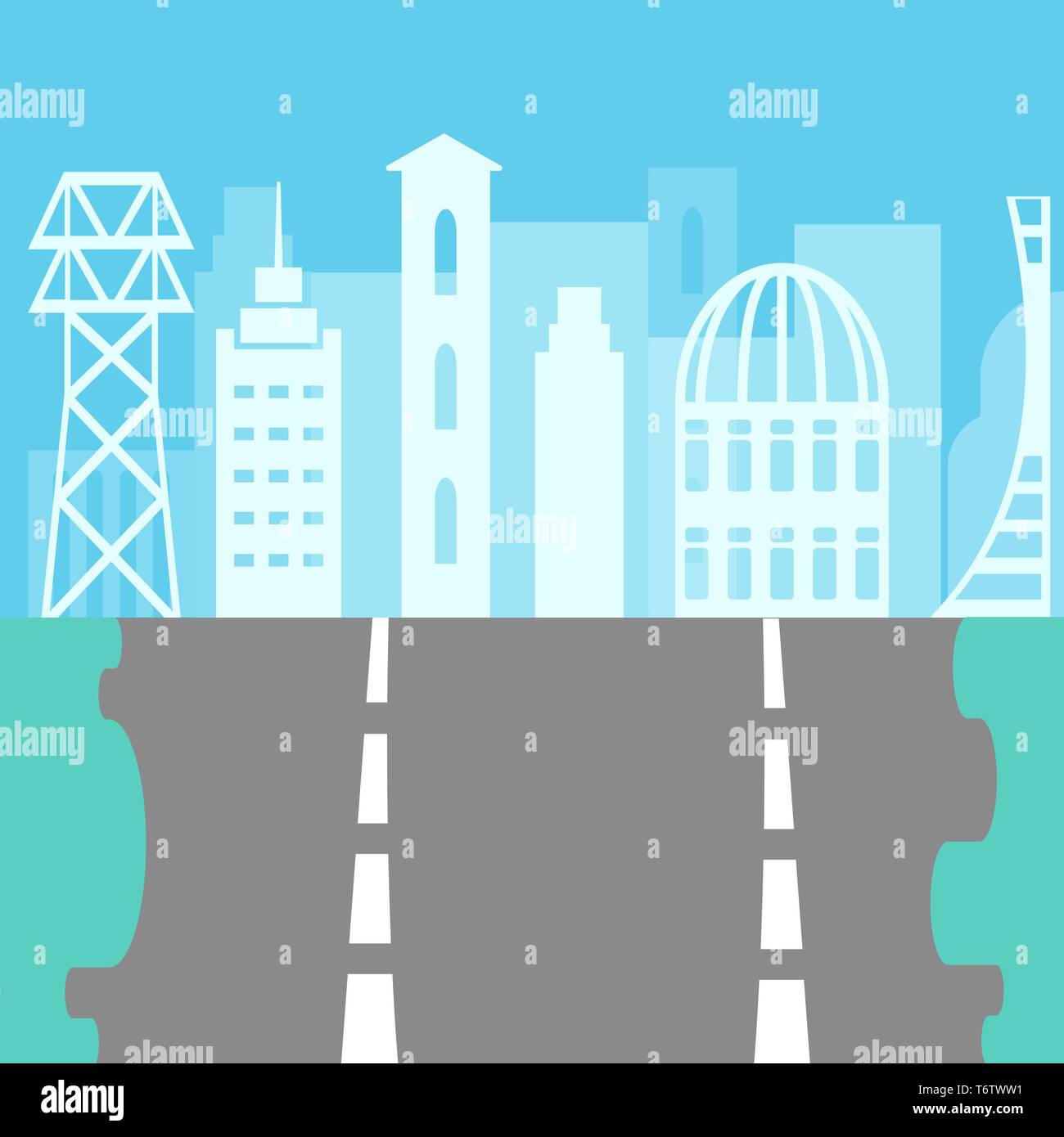 Megacity highway Stock Vector Images - Alamy