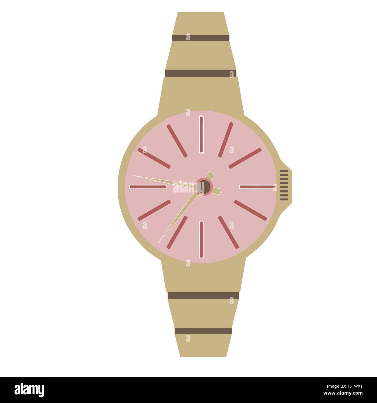 vector stylish fashionable wrist watch female pink about color with ...