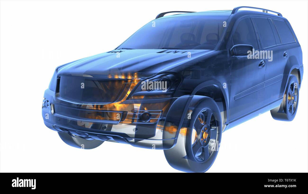 Transparent car engine Cut Out Stock Images & Pictures - Alamy