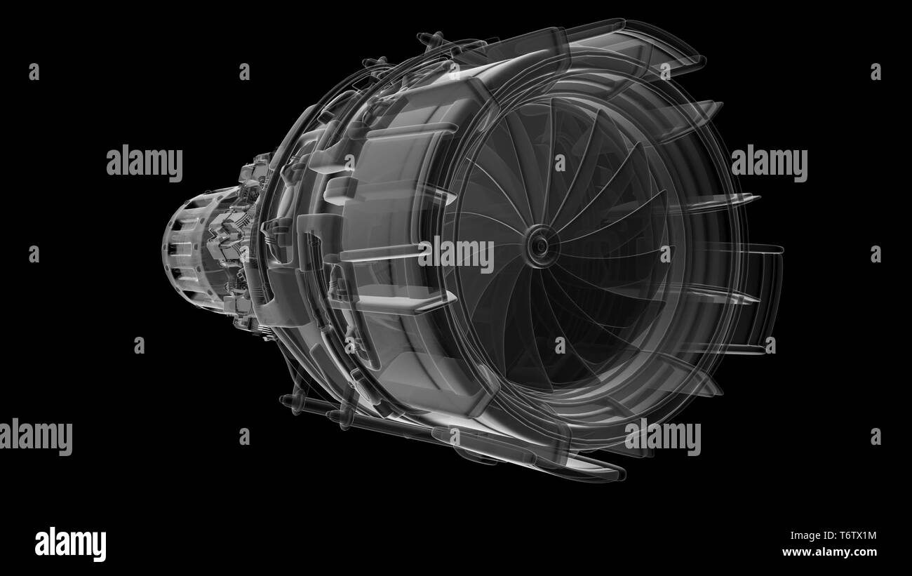 Rotate Jet Engine Turbine Stock Photo - Alamy