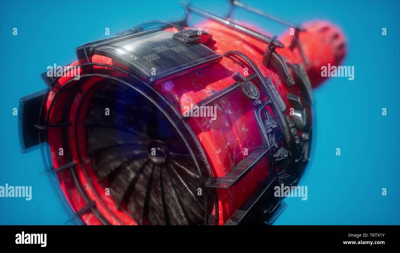 Rotate Jet Engine Turbine Stock Photo - Alamy