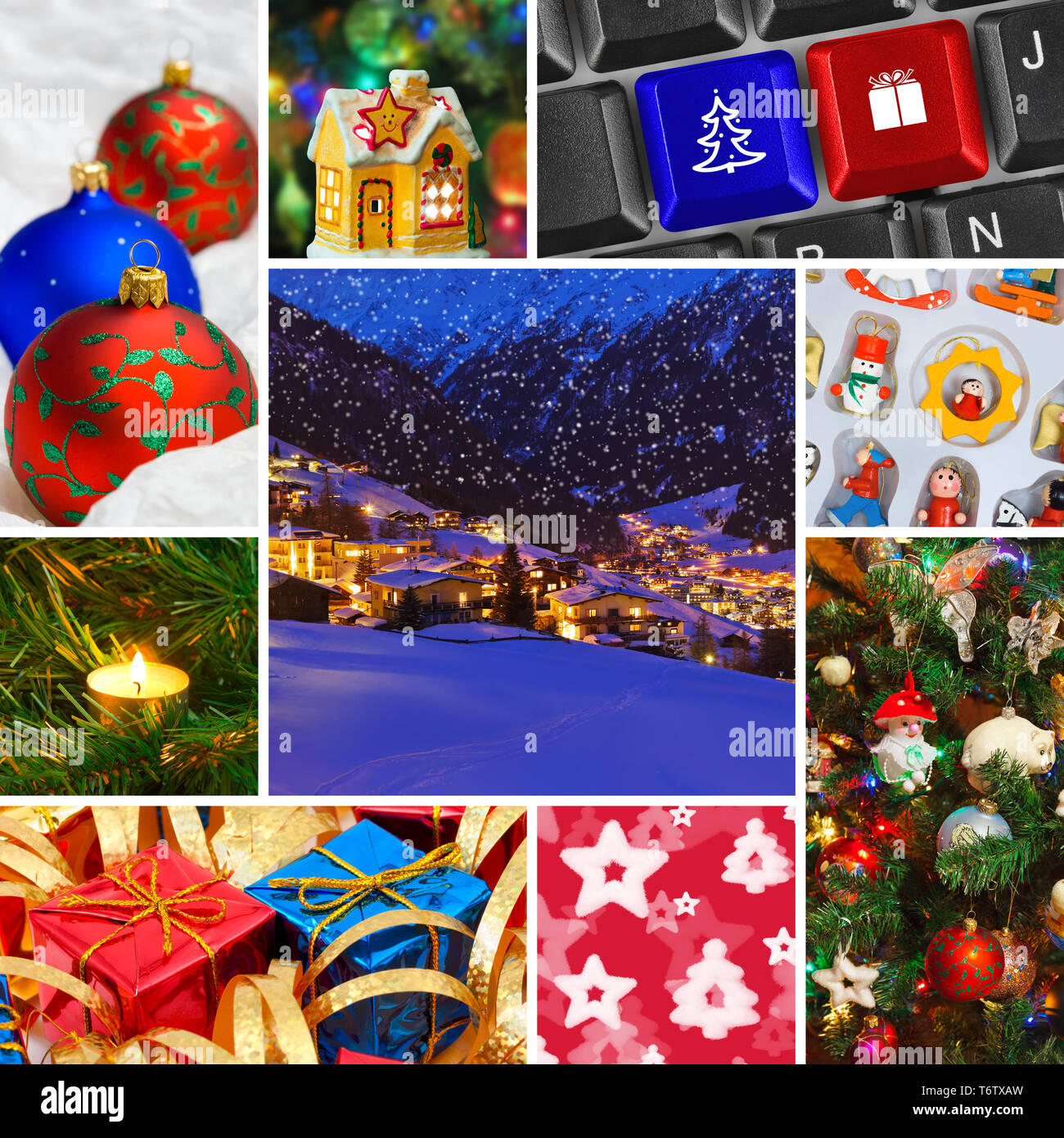 Collage of christmas images Stock Photo - Alamy