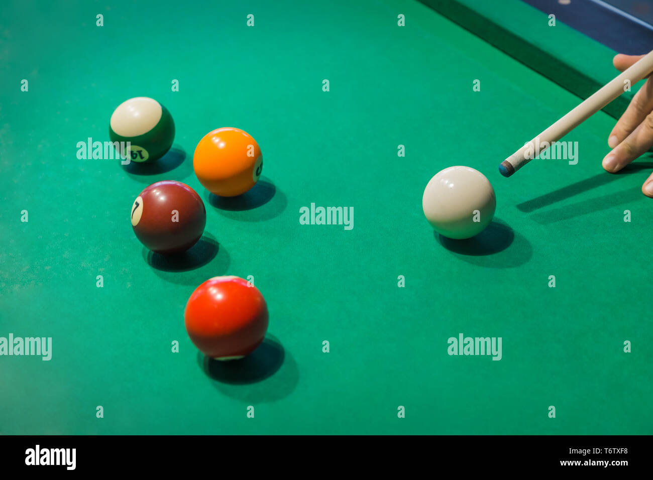 Pool Balls Hand High Resolution Stock Photography and Images - Alamy