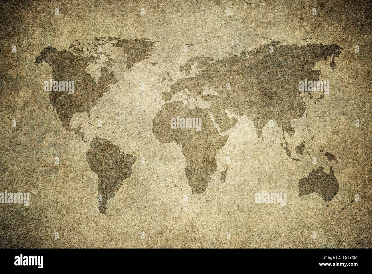 grunge map of the world Stock Photo - Alamy