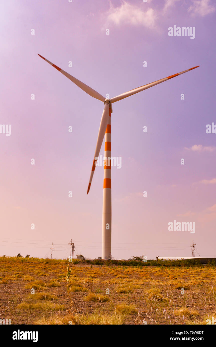 Wind Turbine Power Concept, India Stock Photo - Alamy