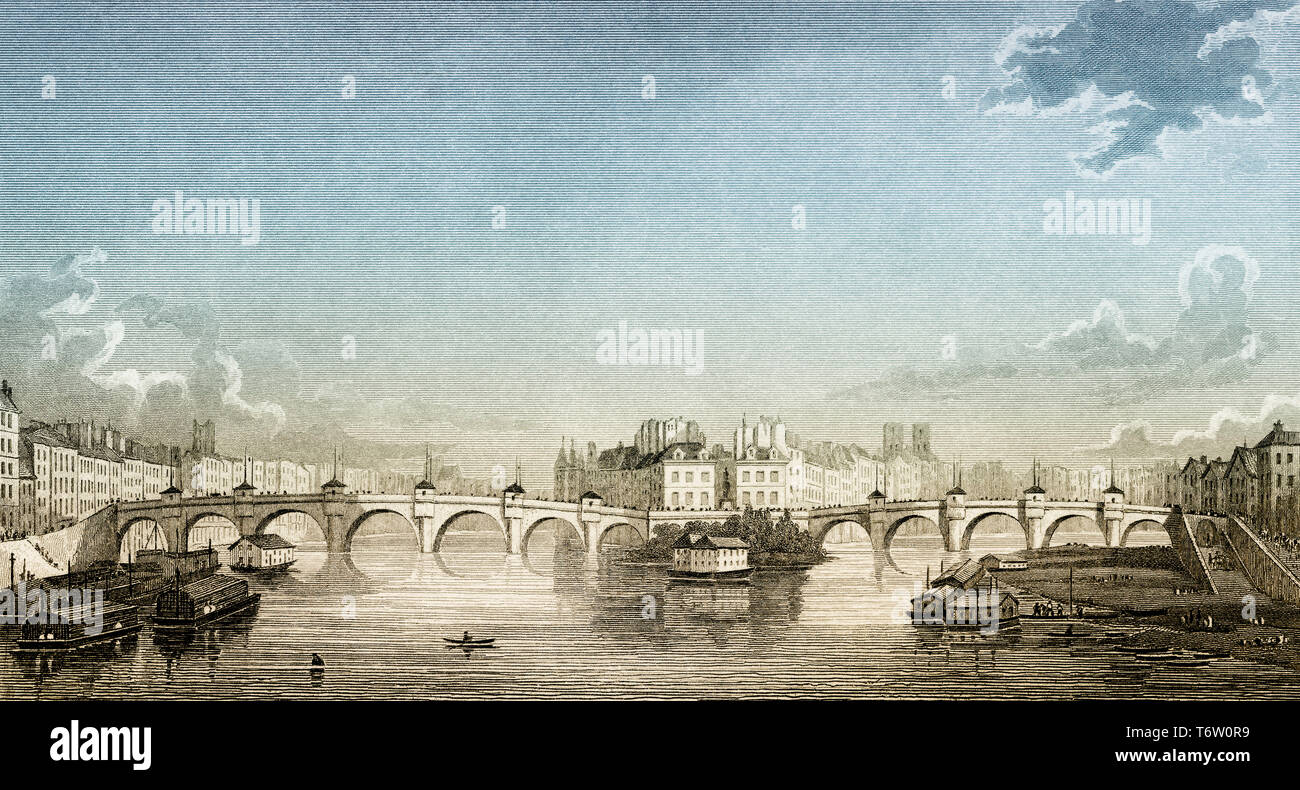 Paris 18th century pont neuf hi-res stock photography and images - Alamy
