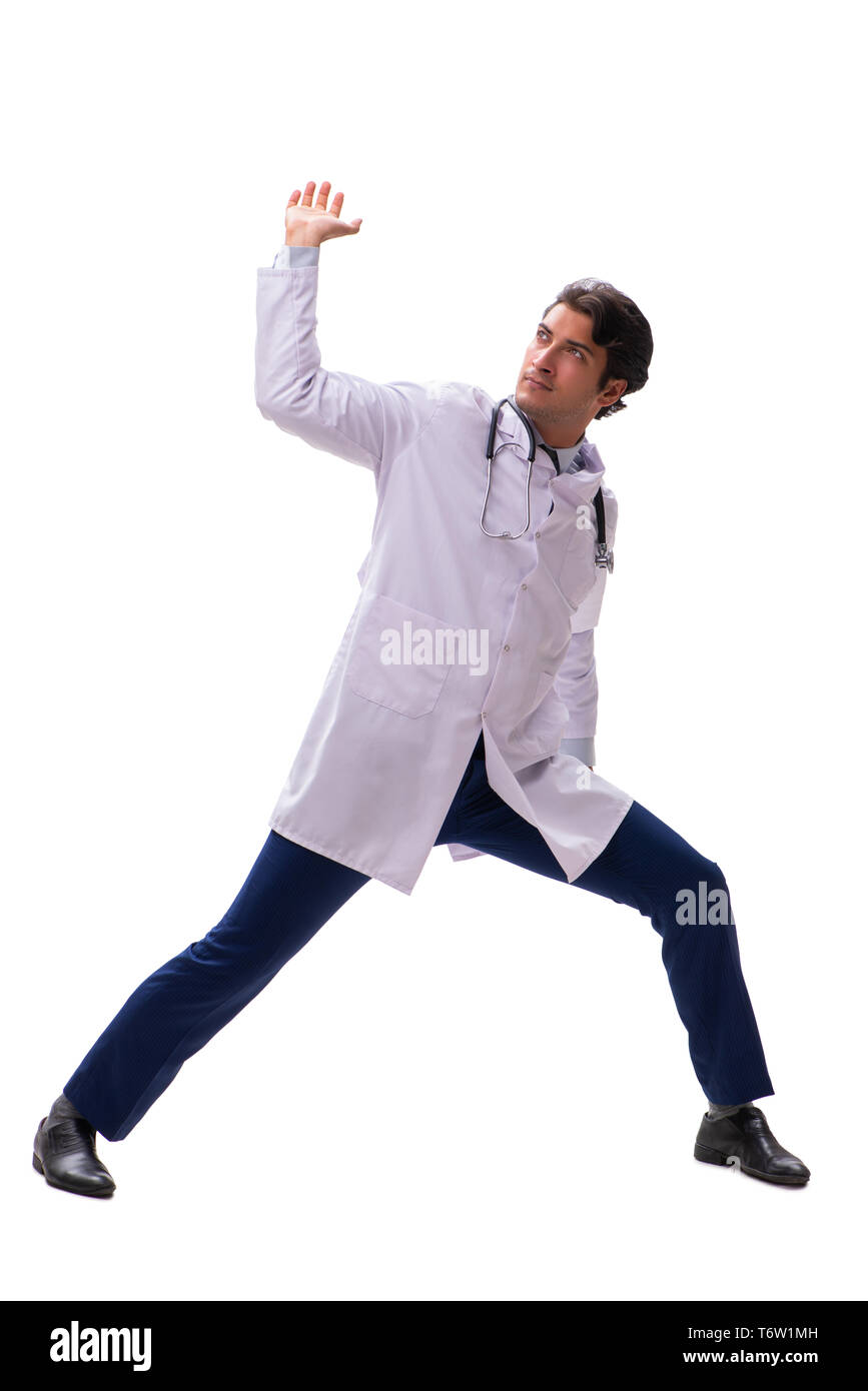 Young handsome doctor under hi-res stock photography and images - Alamy