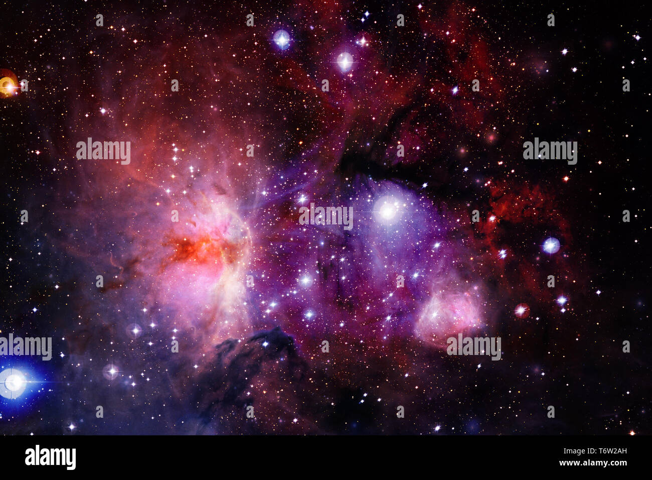 Cosmic landscape, awesome science fiction wallpaper with endless outer ...