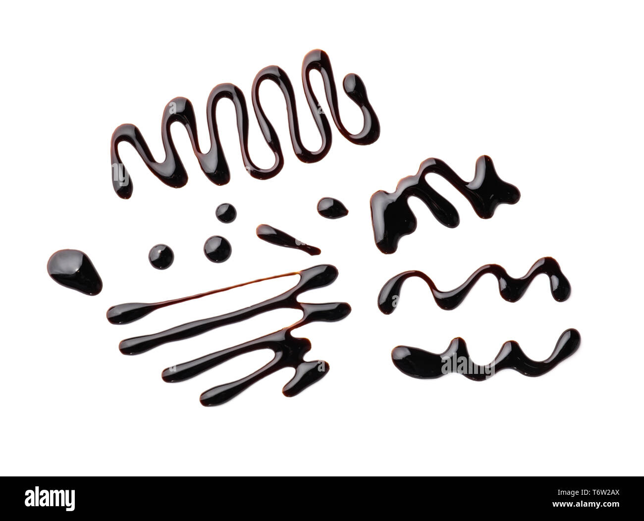Pattern made with molten chocolate on white background Stock Photo - Alamy