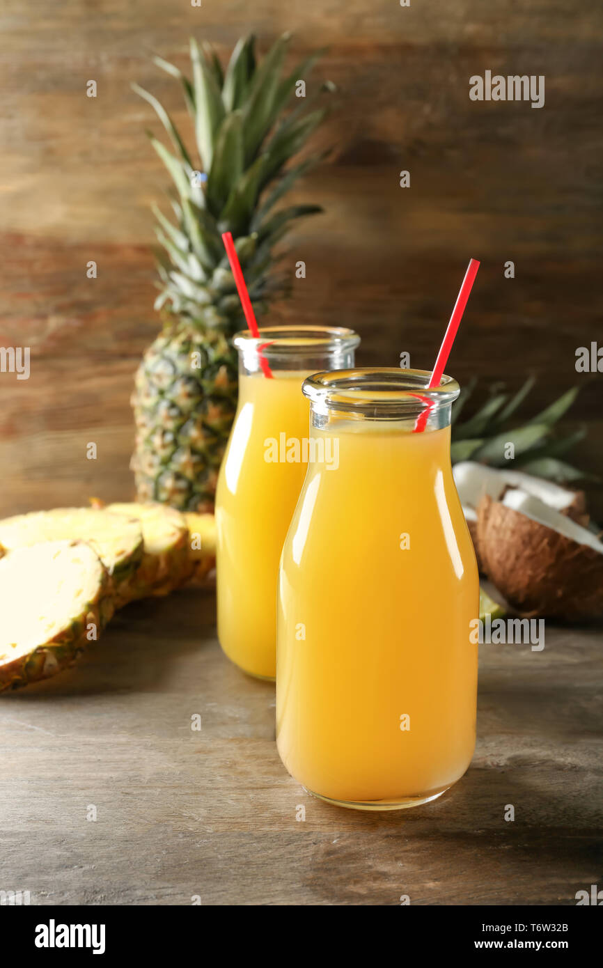 Bottles pineapple juice on hi-res stock photography and images - Alamy