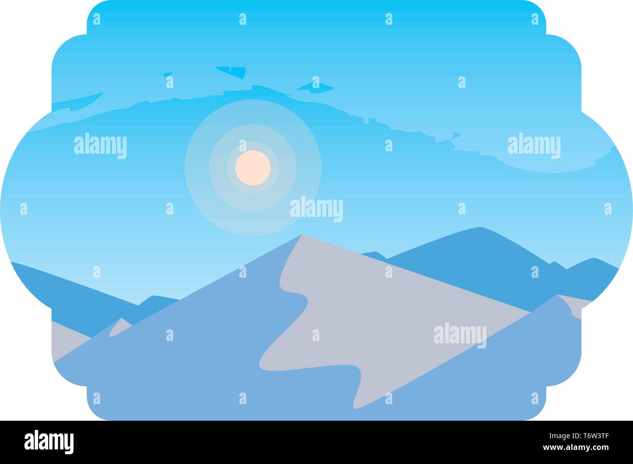 Beautiful snowscape Stock Vector Images - Alamy